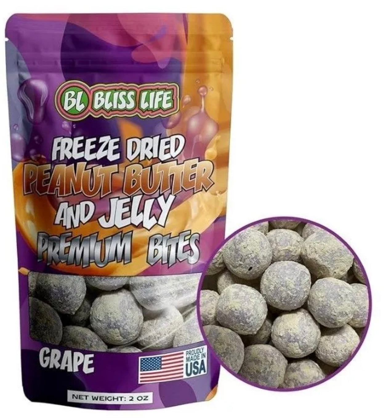 Bliss Life Peanut Butter & Grape Jelly Bites – I LOVE FREEZE DRIED